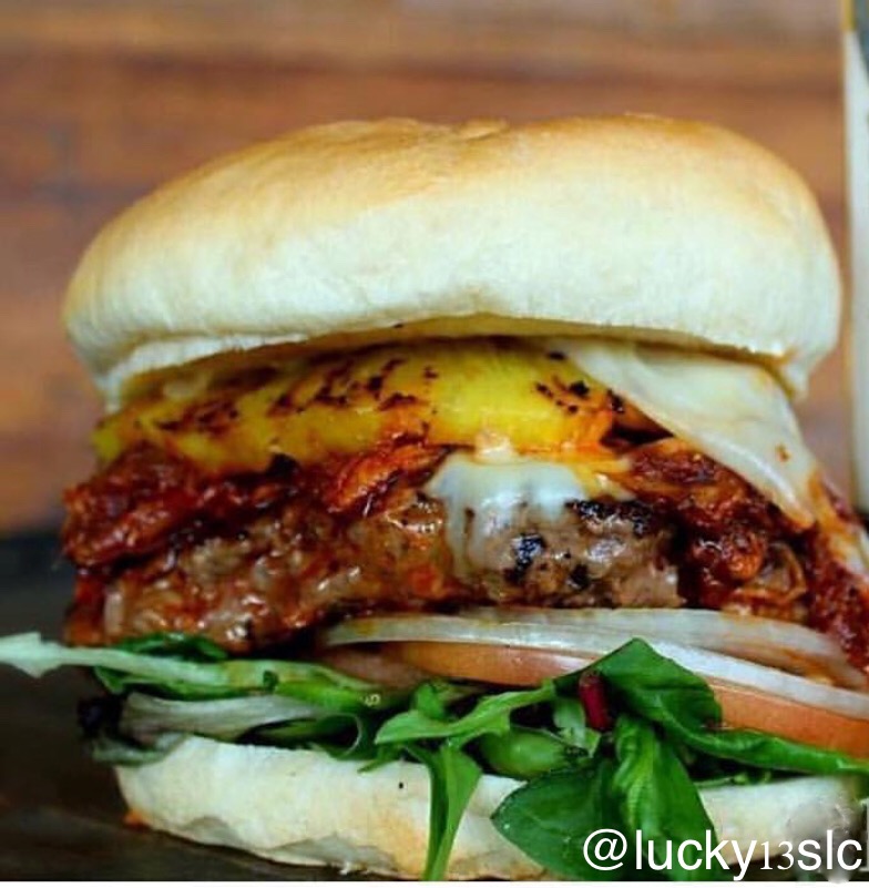 Al Pastor Burger – Lucky 13 Bar & Grill